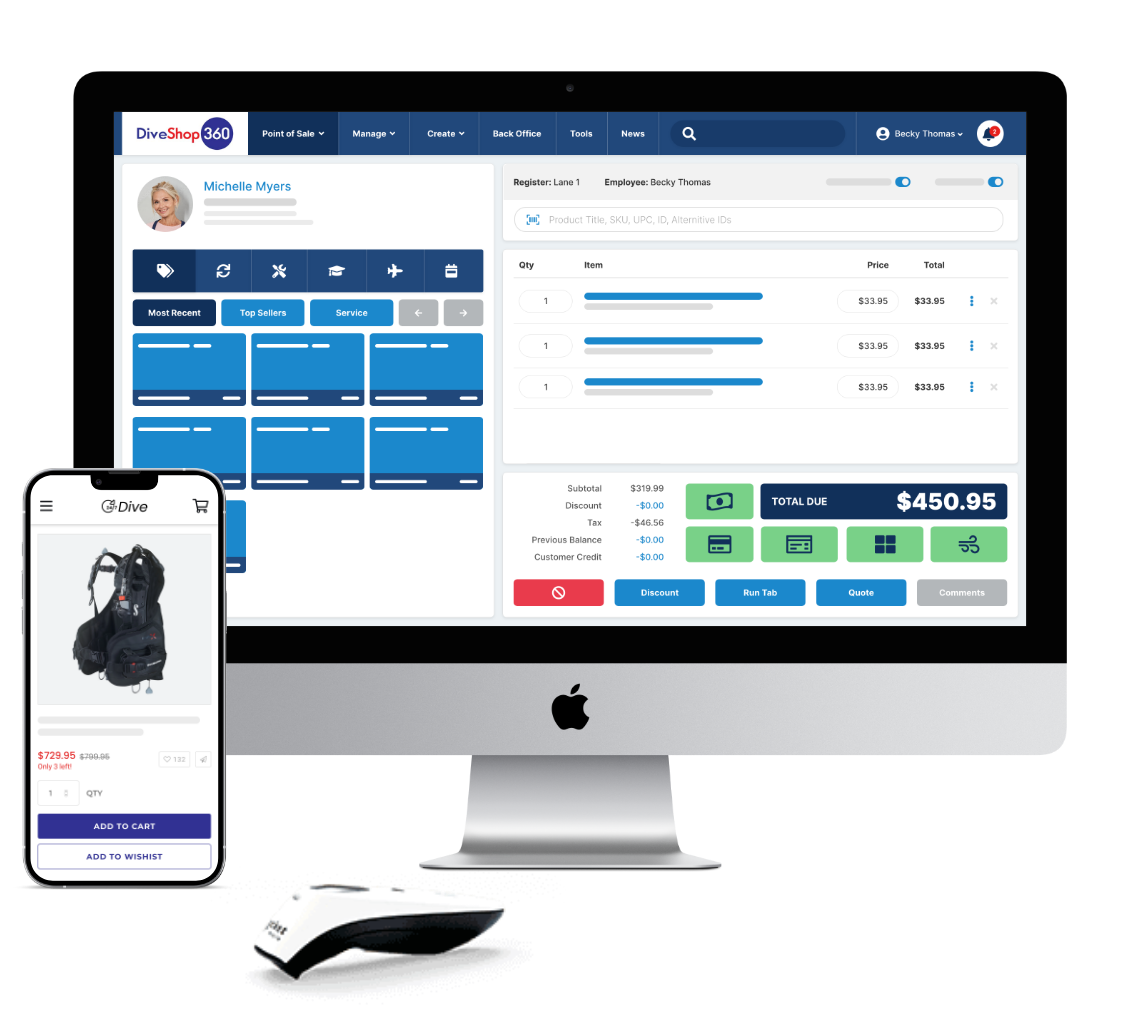 Dive Shop Point of Sale Software | Dive Shop 360